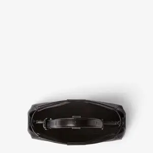 Fendi My Peekaboo Medium Crackled Black Leather Bag